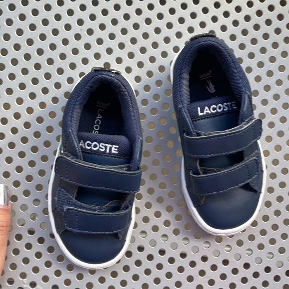 Lacoste | Shoes | Lacoste Navy Velcro Strap Sneakers | Poshmark